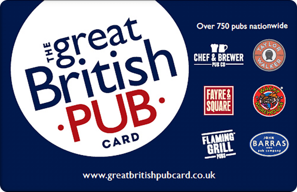Great British Pub Gift Card | Giftcard.co.uk