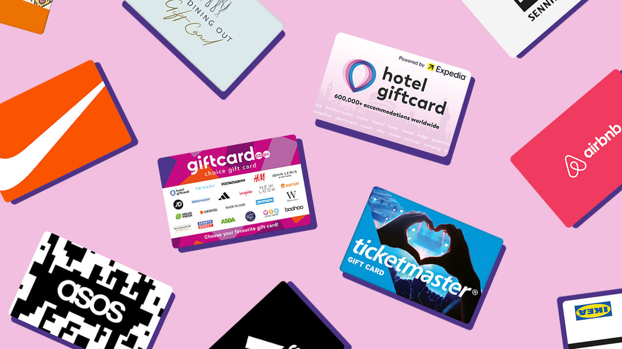 A variety of gift cards | Digital & physical gift cards